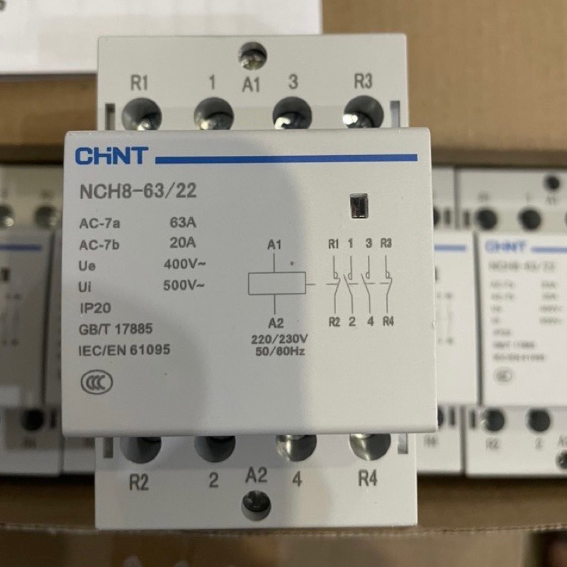 Khởi động từ (Contactor) CHINT 4P 63A NCH8-63/22 tiếp điểm 2NO + 2NC | Shopee Việt Nam