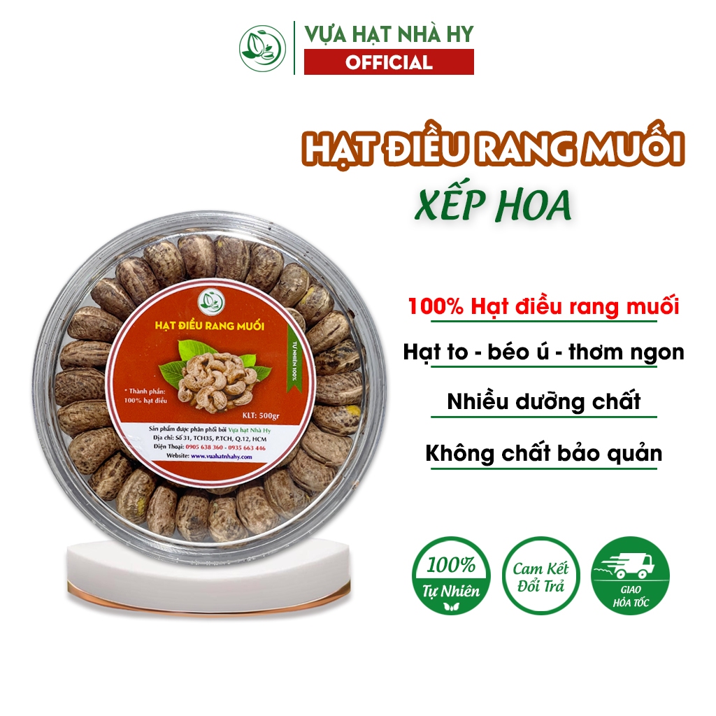 Hạt Điều Cồ Xếp Hoa Rang Muối Nguyên Lụa Hộp 500gr Loại 1 Béo Ú, Ngon, Thơm, Bùi | Shopee Việt Nam