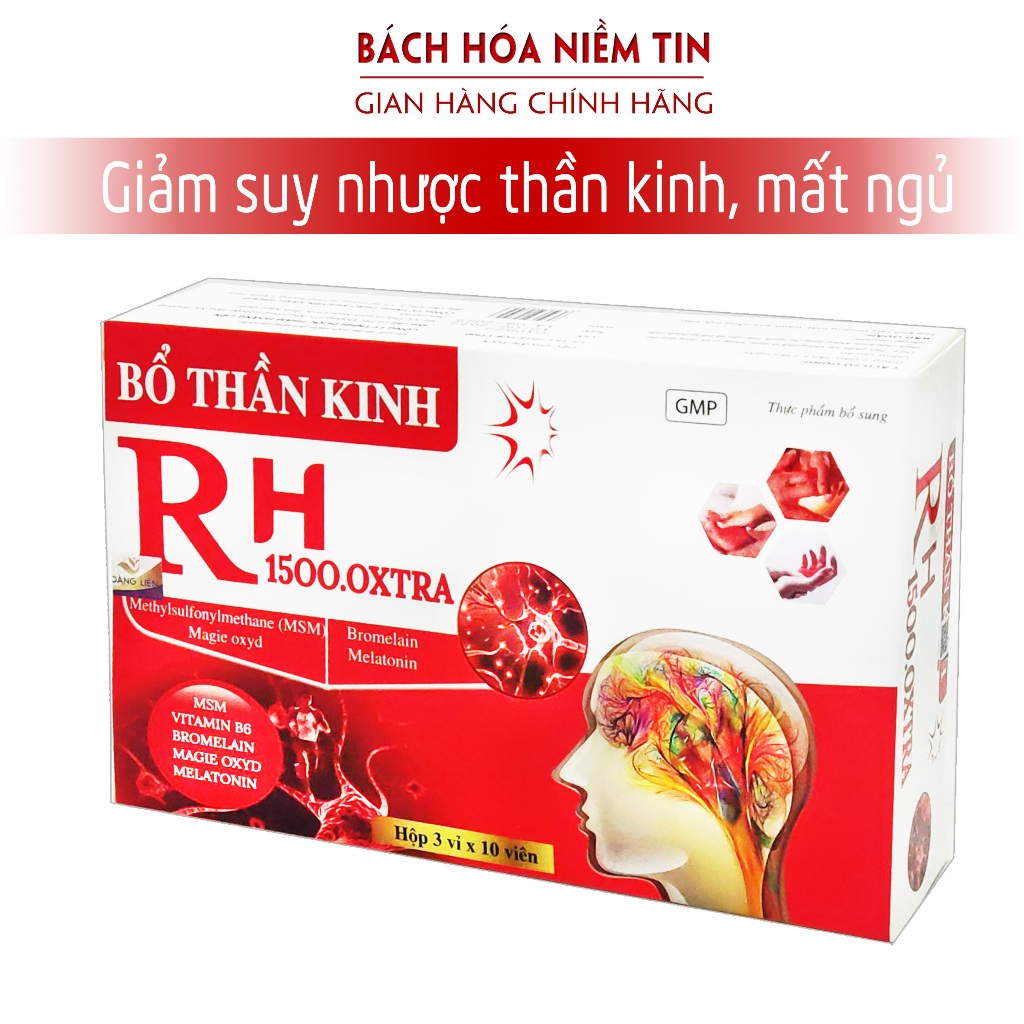 Viên uống Bổ Thần Kinh RH 15000Xtra bổ sung vitamin B1,B6, B12 và Magie ...