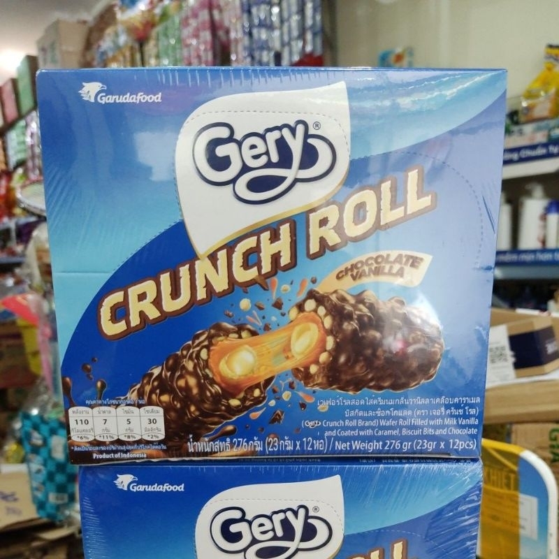 Bánh Cuộn Phủ Sô cô la Gery Crunch Roll Hộp 276g | Shopee Việt Nam