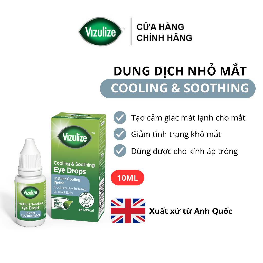 Dung dịch nhỏ mắt Vizulize Eye Drops Cooling & Soothing 10ml làm mát và ...