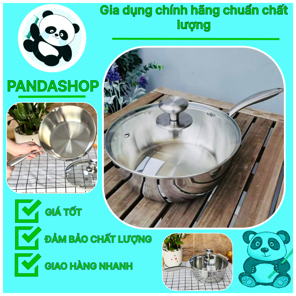 Chảo sâu lòng Lunkai size 12-16-24-26 đúc liền nguyên khối inox 316 ...