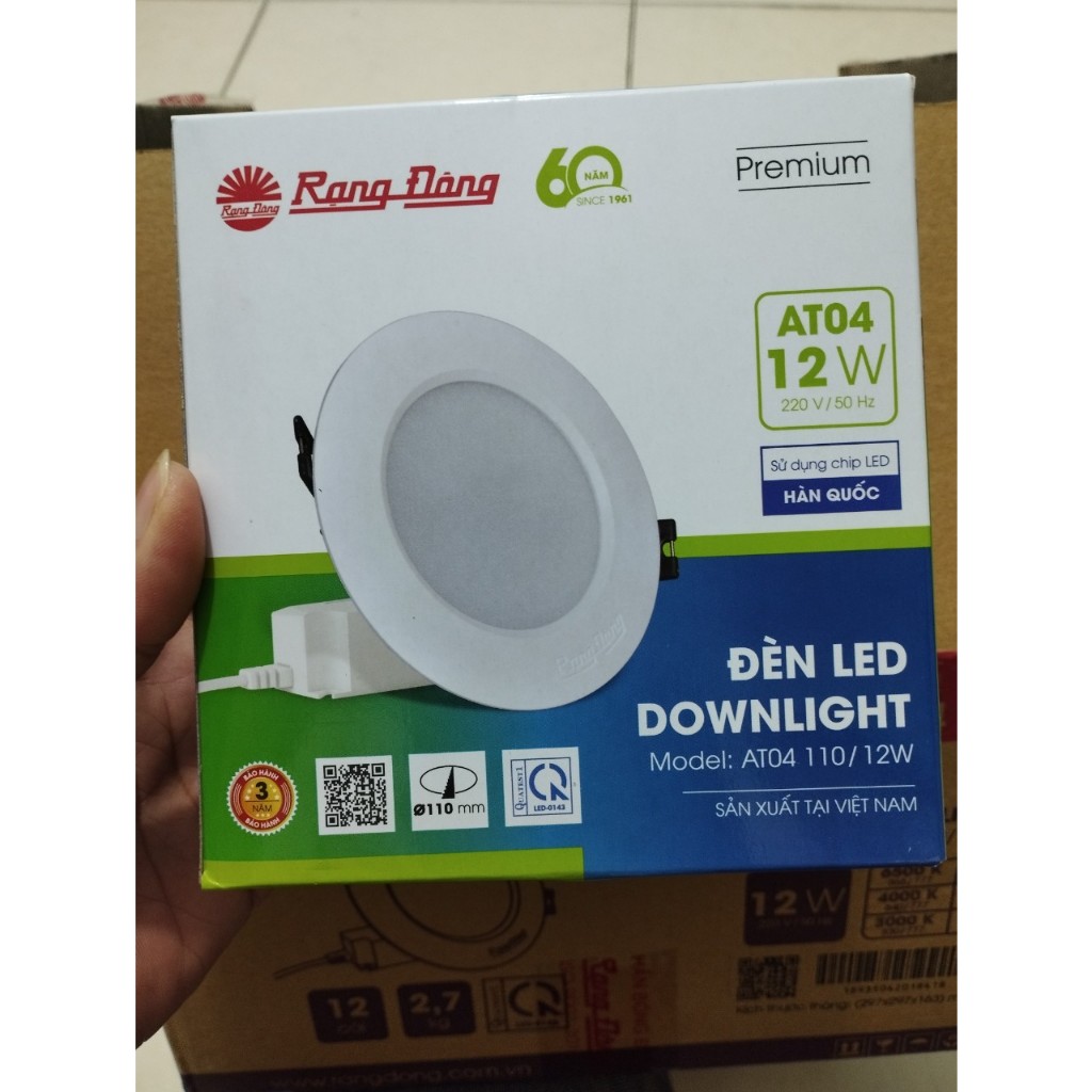 Đèn LED âm trần RẠNG ĐÔNG Downlight mã: AT04 , 9w/90, 12w/110, ánh sáng trắng | Shopee Việt Nam