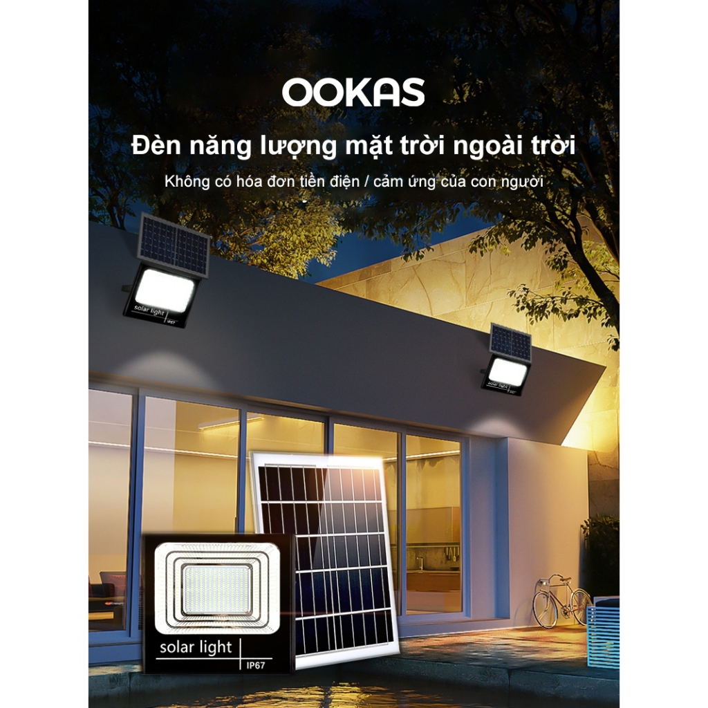 OOKAS Đèn Năng Lượng Mặt Trời IP67 Chống Nước 3000W 3500w đèn led đường ...