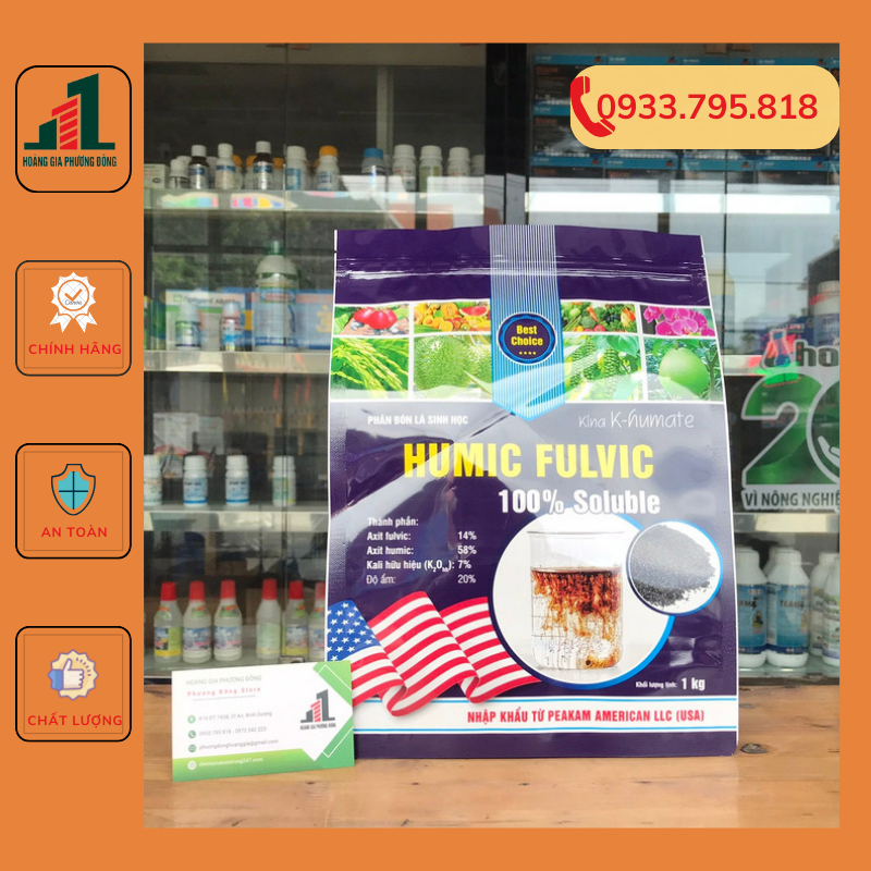 Phân bón lá Kina K-Humate (Gói 1kg) | Shopee Việt Nam