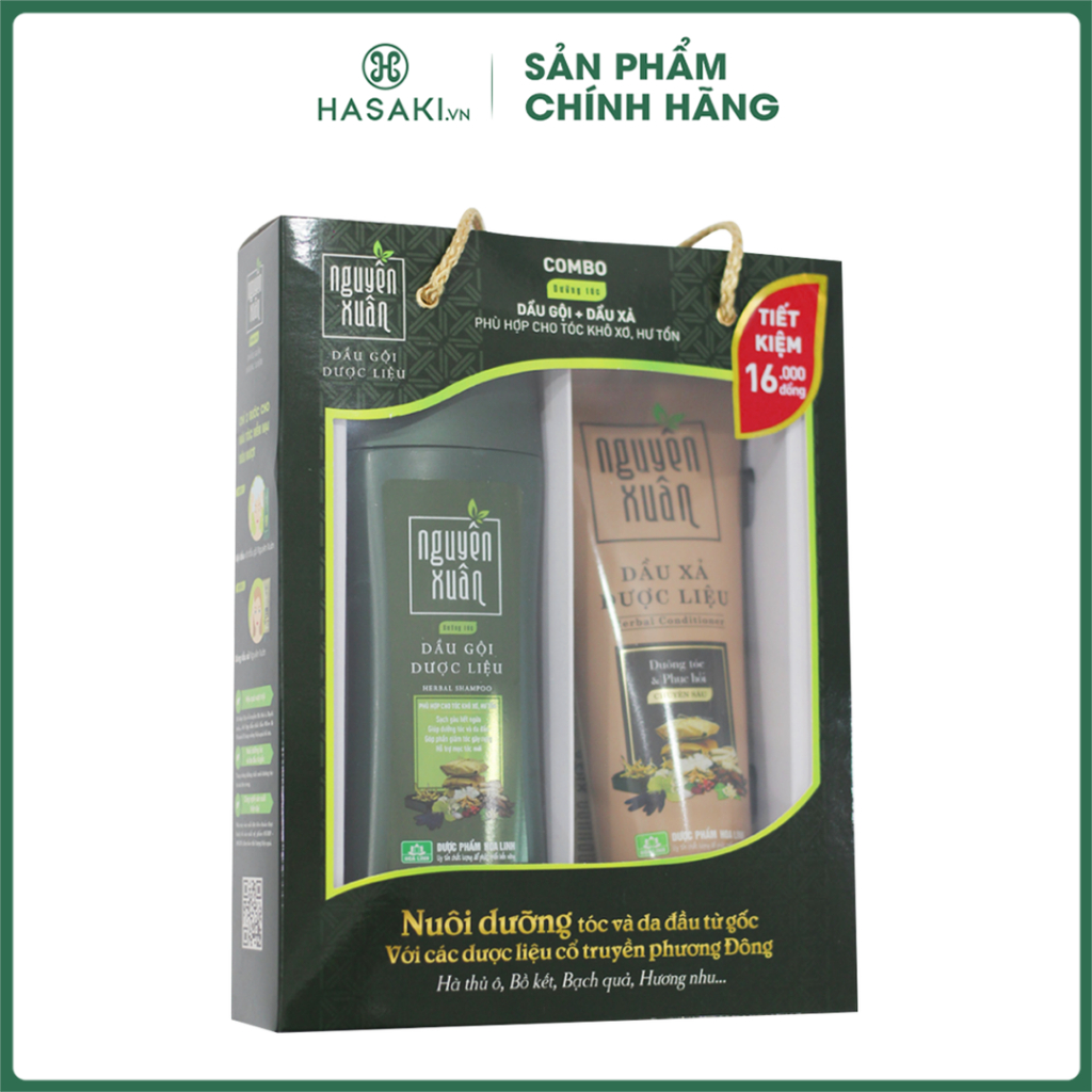 Bộ Gội Xả Nguyên Xuân Dưỡng Tóc Mềm Mượt 2 Món Herbal Shampoo 200ml ...