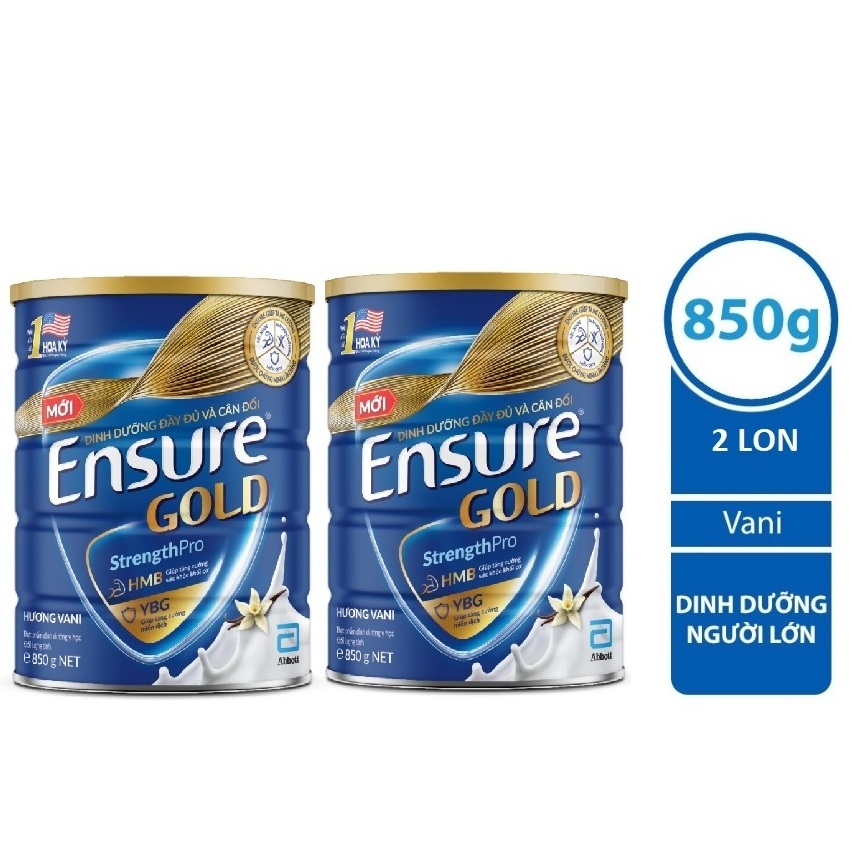 Sữa Ensure Gold YBG mẫu mới 850g (x 2 lon) | Shopee Việt Nam