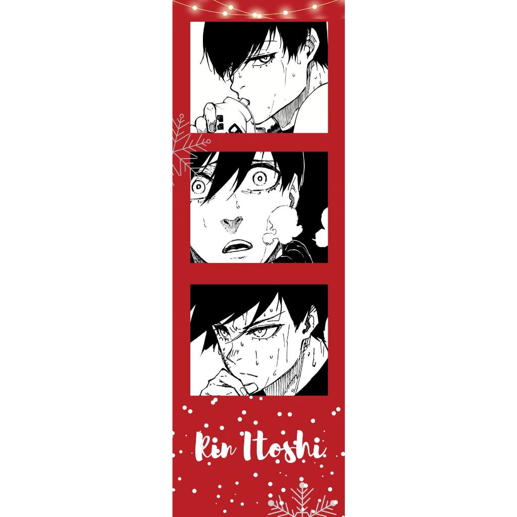 Photostrip 5x15cm Anime Blue Lock giáng sinh ,noel char Kaiser, Rin ...