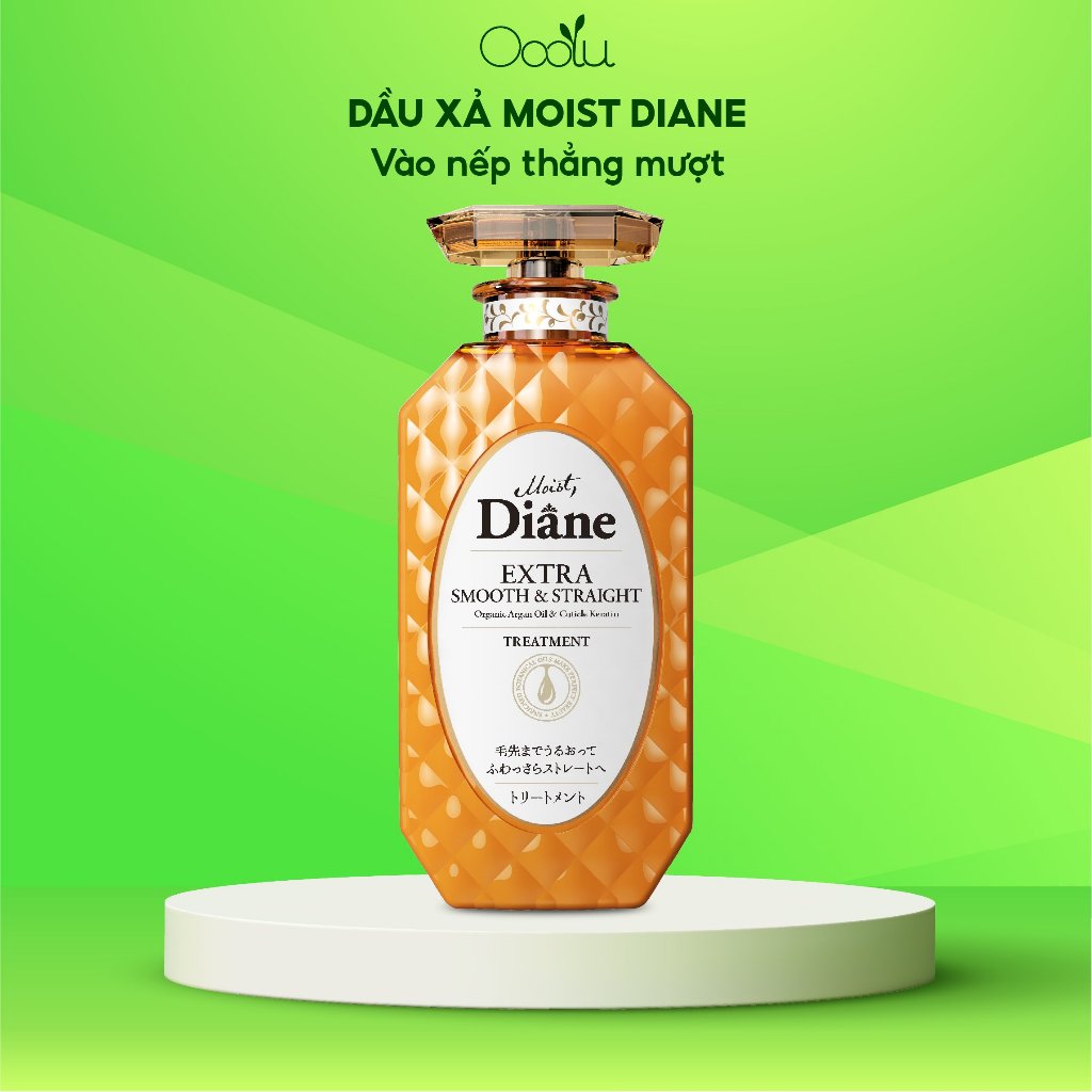 Dầu xả vào nếp thẳng mượt Moist Diane Extra Straight dành cho tóc rối ...