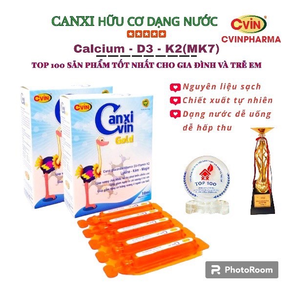 Canxi Hữu Cơ dạng siro dễ hấp thu - Canxi dạng nước Canxi Vin Gold Hộp ...