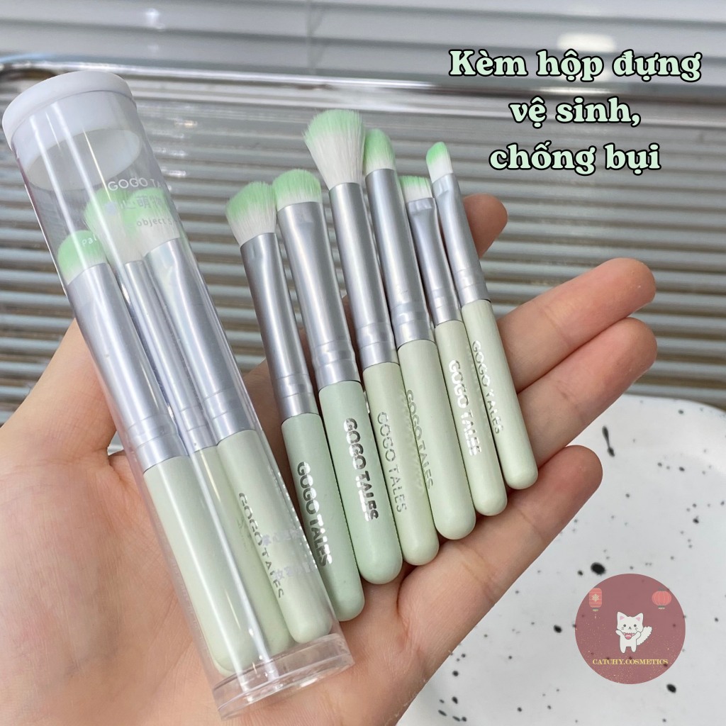 [GOGO TALES] Set cọ trang điểm mắt 6 cây mini GOGO TALES kèm hộp đựng ...