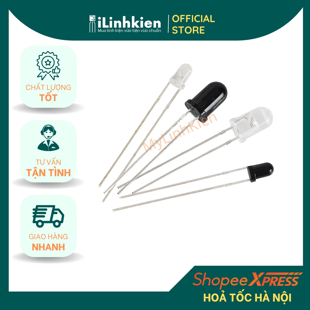 Led thu phát hồng ngoại 3mm 5mm 940nm chất lượng cao | Shopee Việt Nam