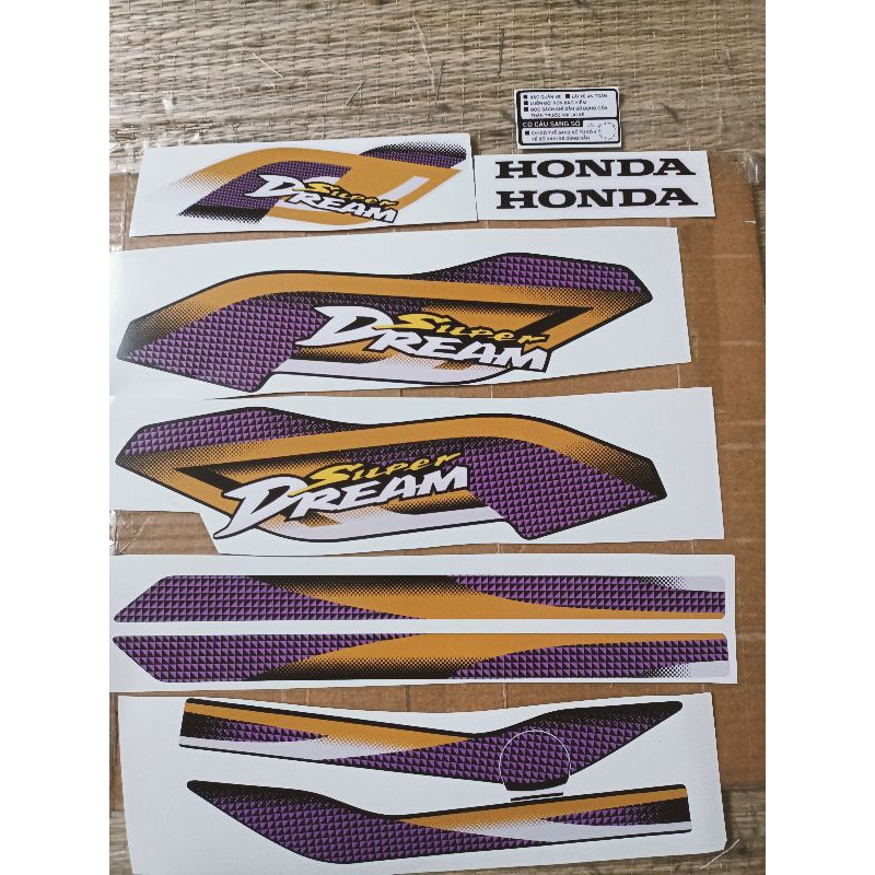 Bộ tem Super Dream 2004 màu tím hàng thiết kế | Shopee Việt Nam