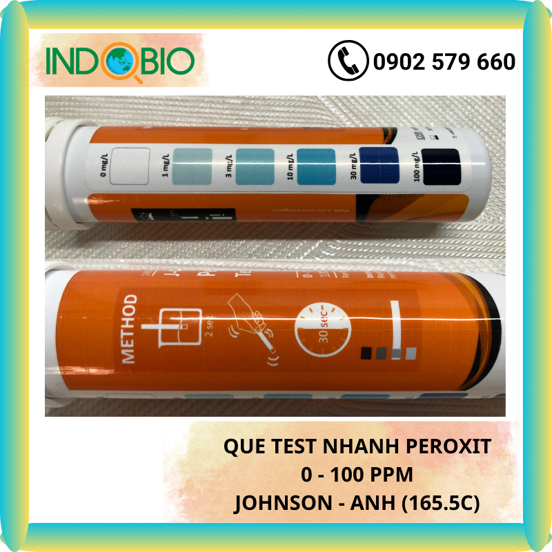 [CHÍNH HÃNG] QUE TEST PEROXIDE 165.5C 0-100 PPM JOHNSON-ANH [KÈM COA ...