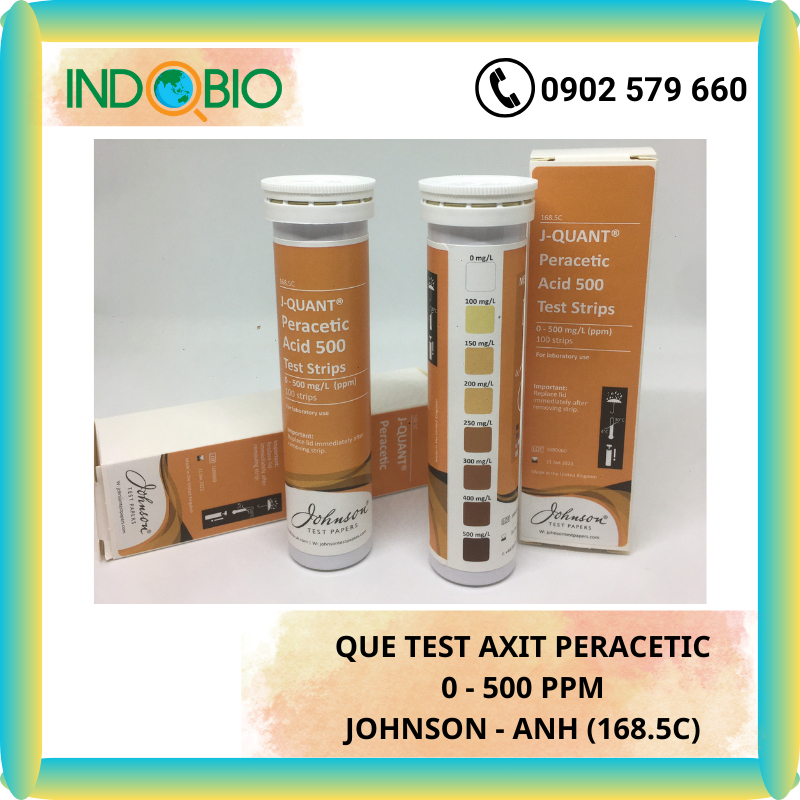[CHÍNH HÃNG] QUE TEST PERACETIC 168.5C 0-500 PPM JOHNSON-ANH [KÈM COA ...