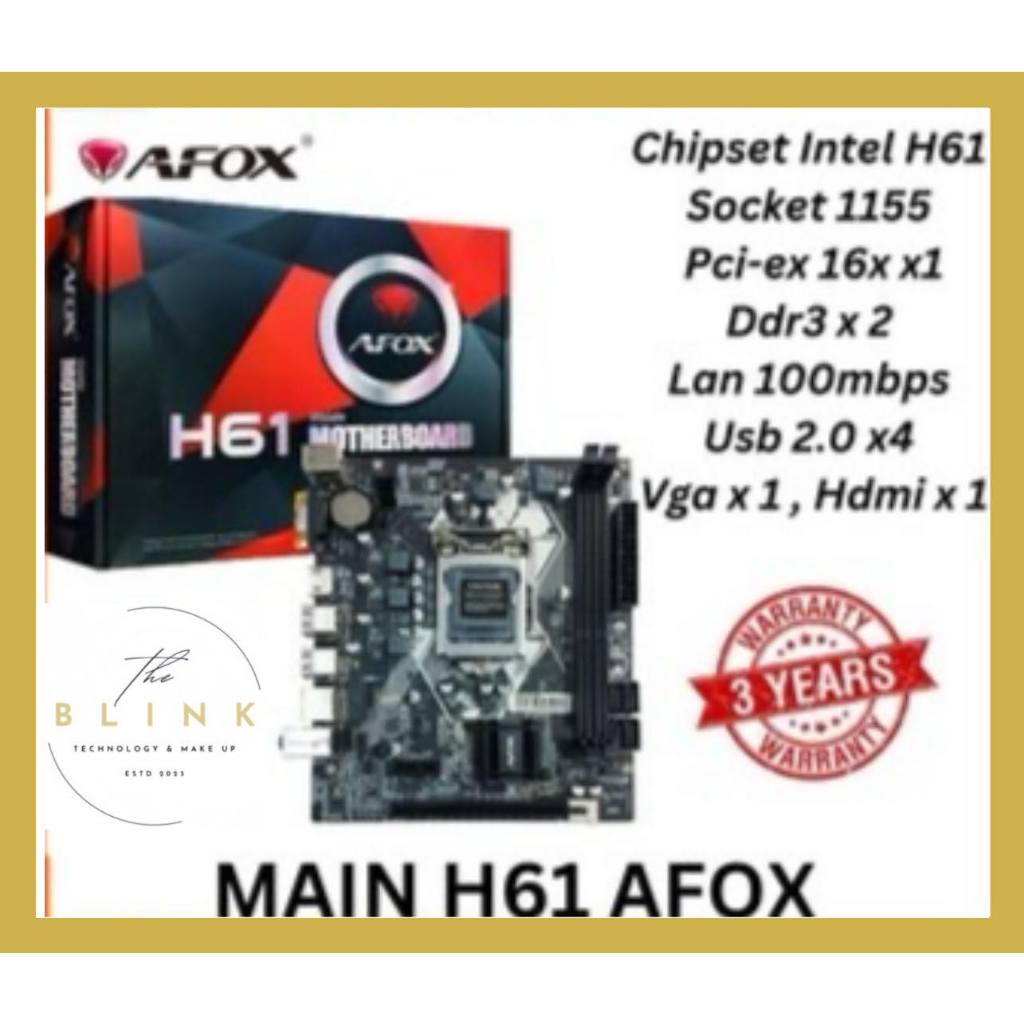 Bo Mạch Chủ Mainboard AFOX H510 | H110 | H81 | H61 MA2 chính hãng mới ...