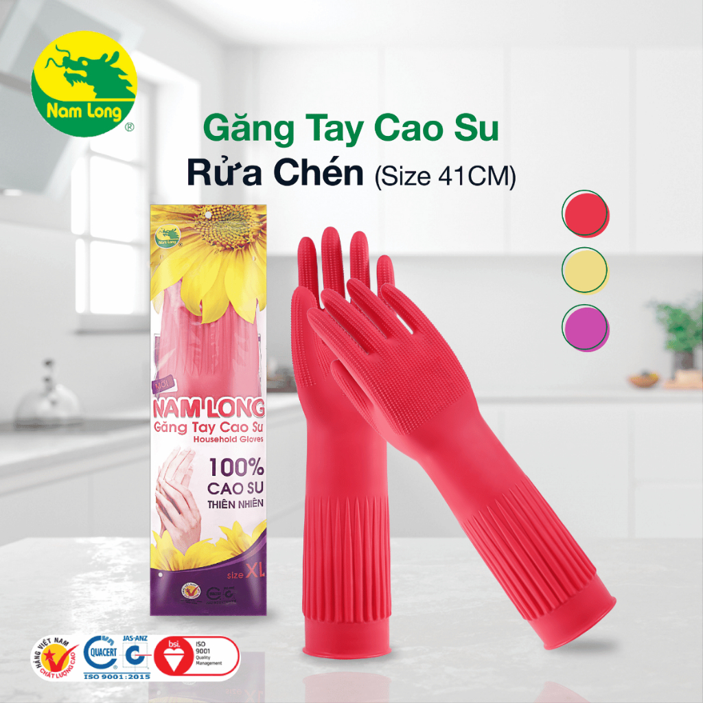 (Combo 5 Đôi) Găng Tay Cao Su XL Rửa Chén Lau Chùi Làm Bếp, Găng Tay ...