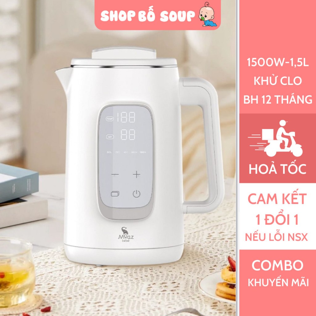Máy đun nước giữ nhiệt Moaz Bebe MB070 dung tích 1.5L, máy hâm nước pha ...