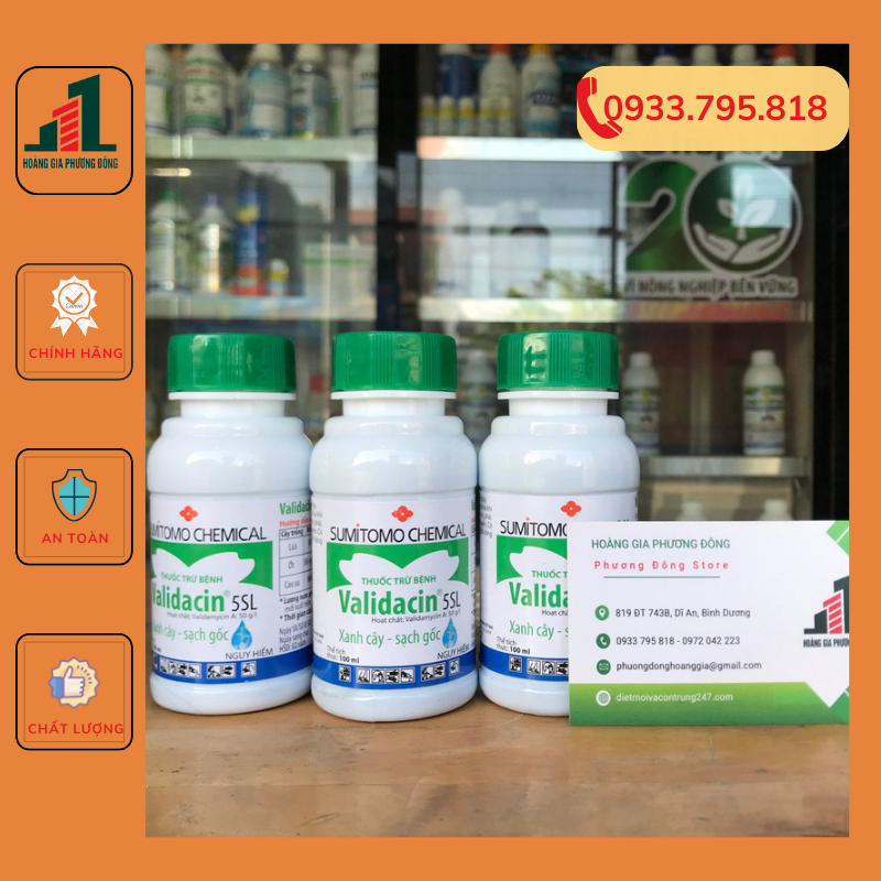 Sản phẩm trừ bệnh cho cây trồng Validacin 5SL (Dung tích 100ml, 450ml ...