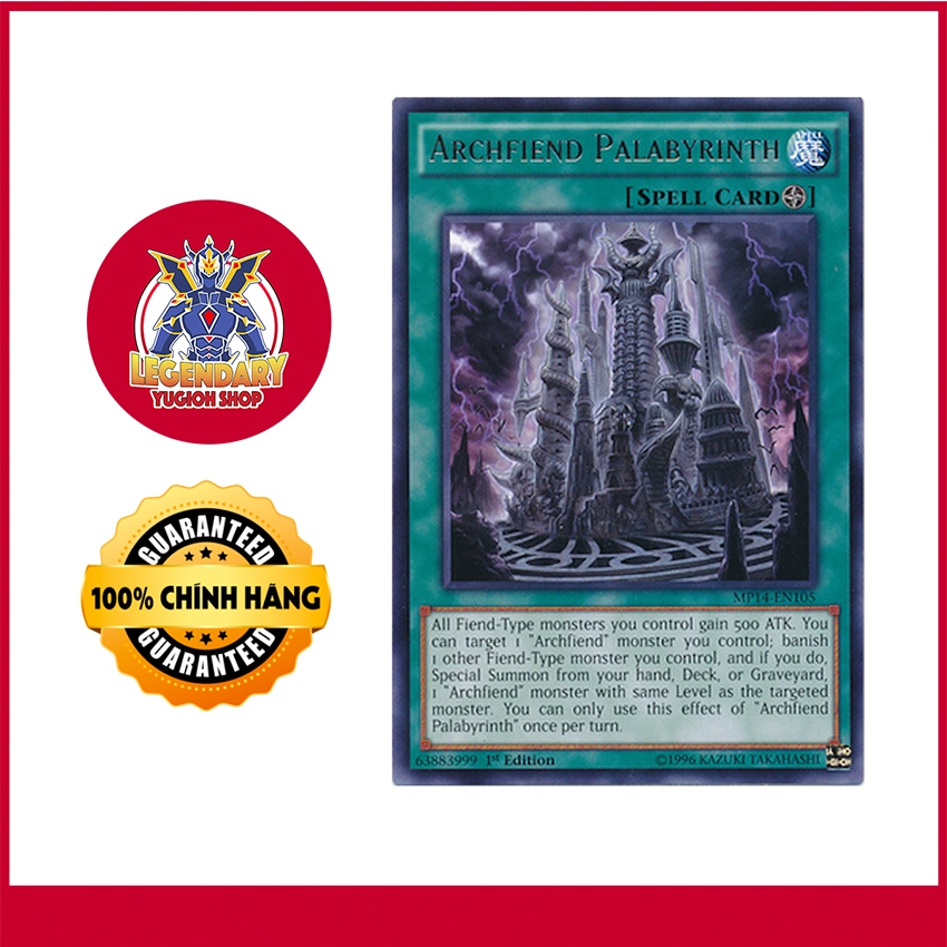 [Thẻ Bài Yugioh Chính Hãng] Archfiend Palabyrinth | Shopee Việt Nam