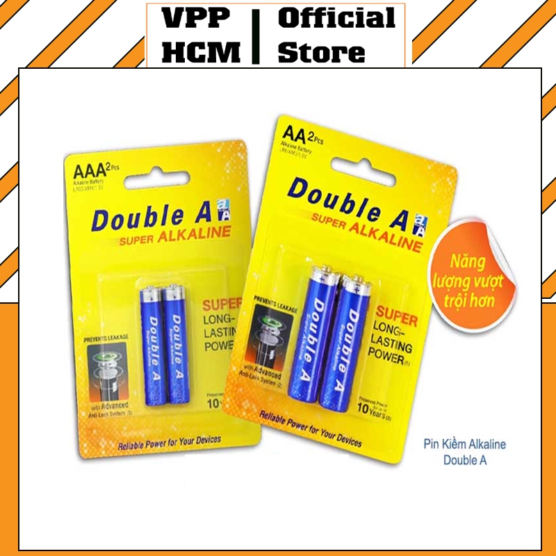 [ Hàng xịn] Vỉ 2 viên pin Double 2A-3A Alkaline bền bỉ siêu tiết kiệm ...