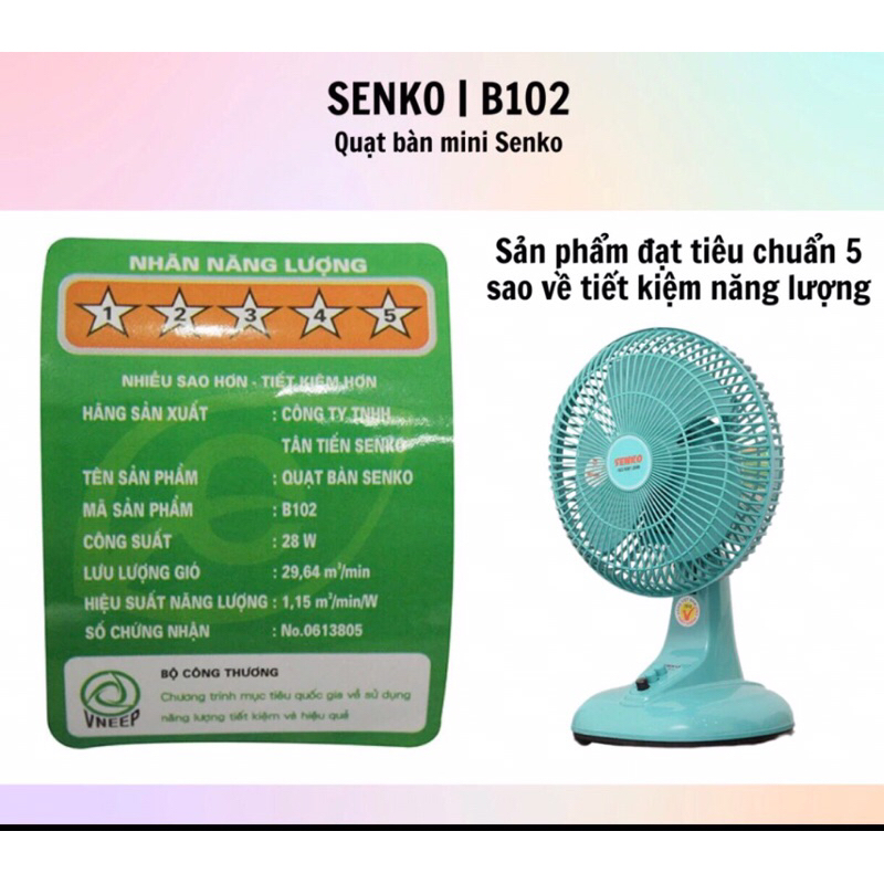 Quạt để bàn mini B2 SENKO- B102 chính hãng | Shopee Việt Nam