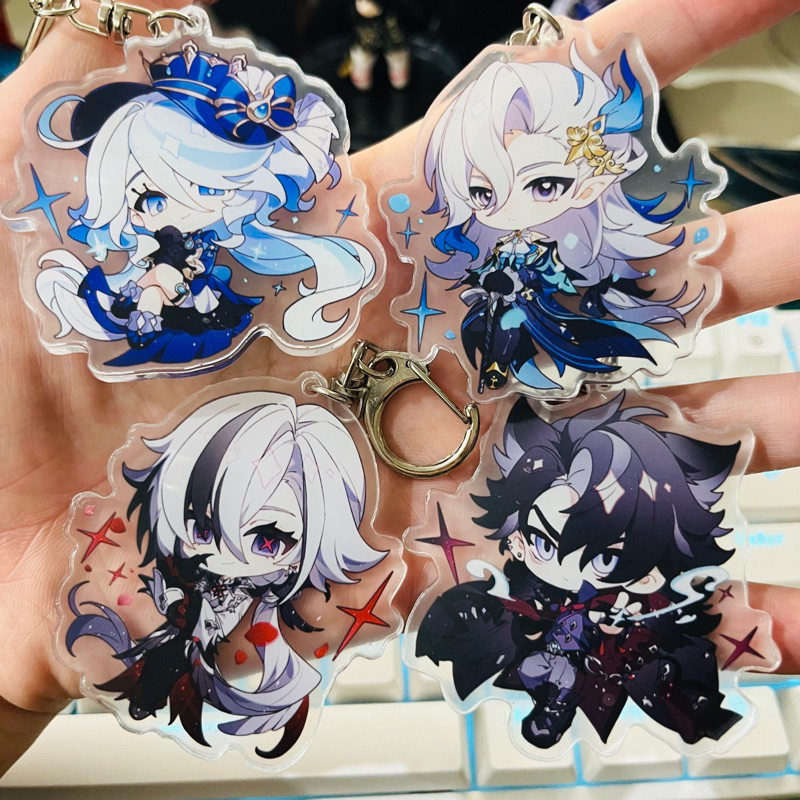 [Hàng cao cấp] Móc khoá Genshin Impact acrylic chibi Arlecchino Furina ...
