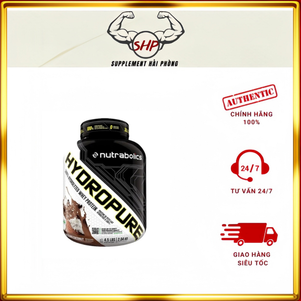 [Hộp 2.04kg ] Whey Protein HydroPure Nutrabolics 100% Thủy Phân Tăng Cơ ...