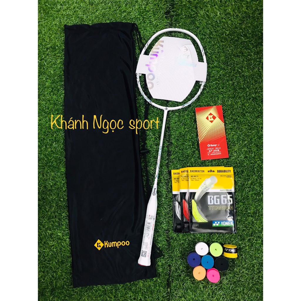 Vợt cầu lông Kumpoo 520Pro chính hãng căng dây sẵn 11kg kèm combo 3 quà ...