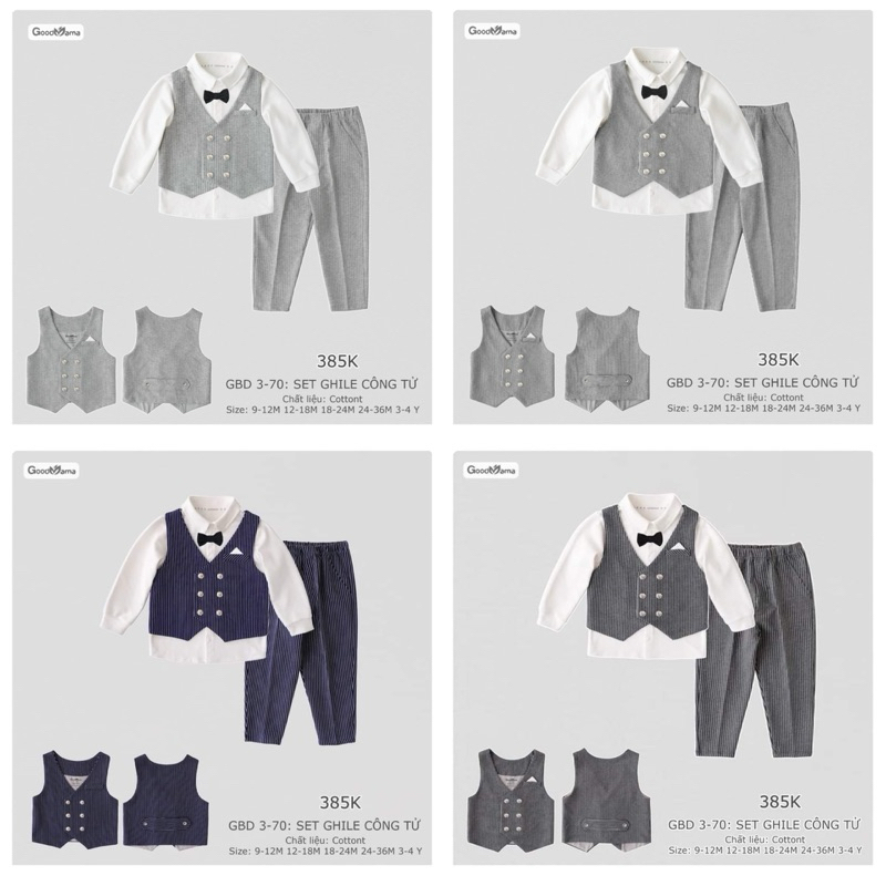 Set gile công tử 3 chi tiết Good Mama cao cấp mẫu mới 2023 | Shopee ...