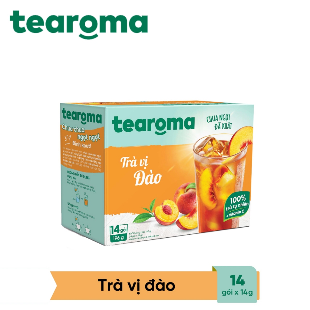 TRÀ HÒA TAN VỊ ĐÀO PEACH FLAVORED TEA TEAROMA 196 GRAM | Shopee Việt Nam