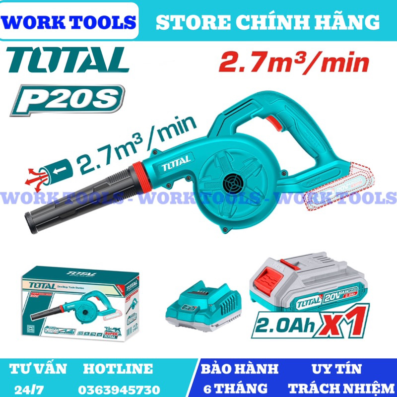 TOTAL Máy thổi bụi dùng pin 20V TABLI20028 , TABLI200281 | Shopee Việt Nam