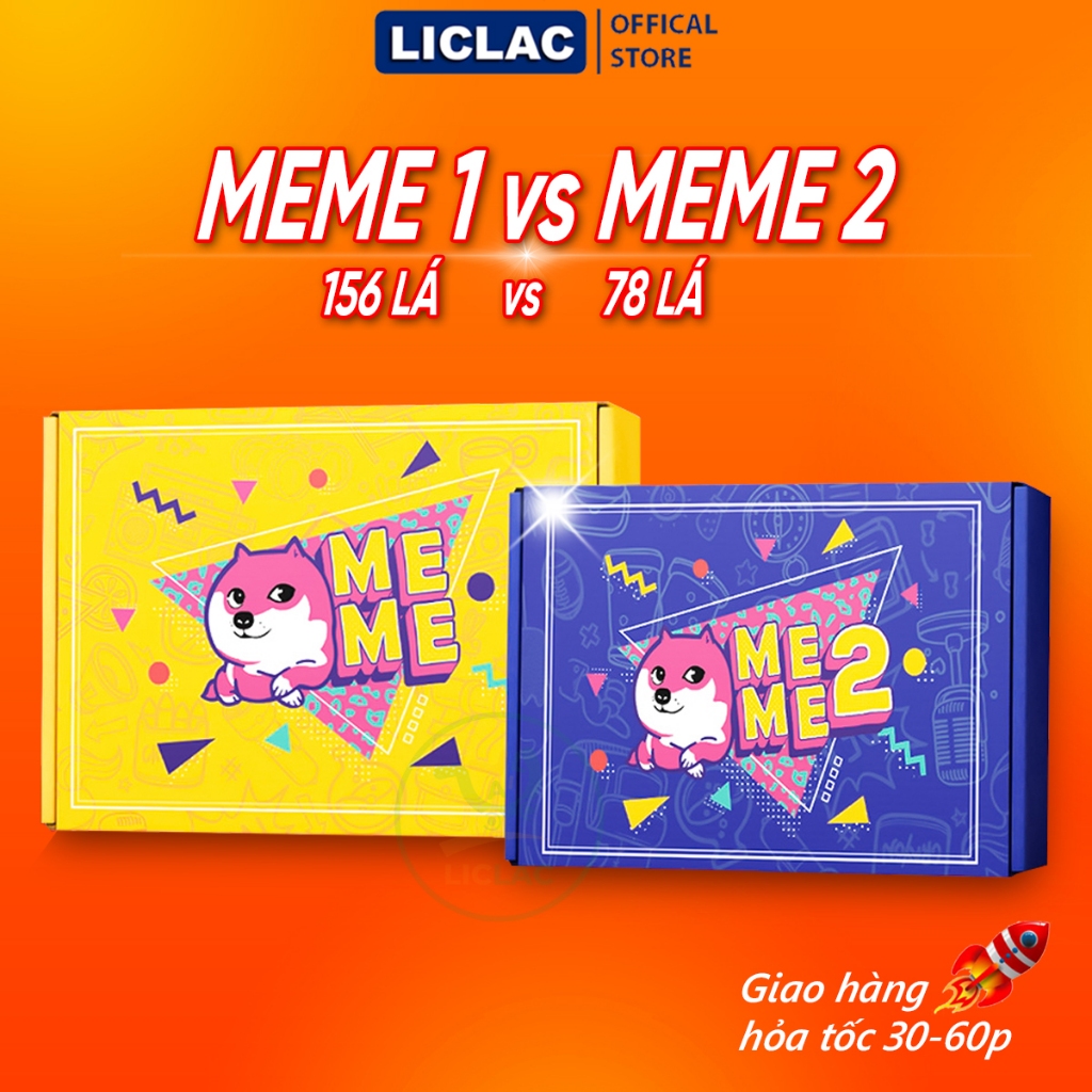 Bài MEME vs MEME 2 gồm 234 Lá chất liệu giấy Cao Cấp chống nước chơi ...
