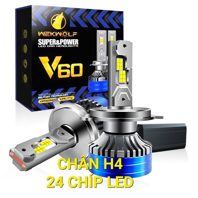 ĐÈN PHA LED V60 SIÊU SÁNG 120W CHÂN H4/H1/H7/H11/9005/9006/9012 LẮP ÔT XE MÁY { 1 BÓNG} | Shopee ...