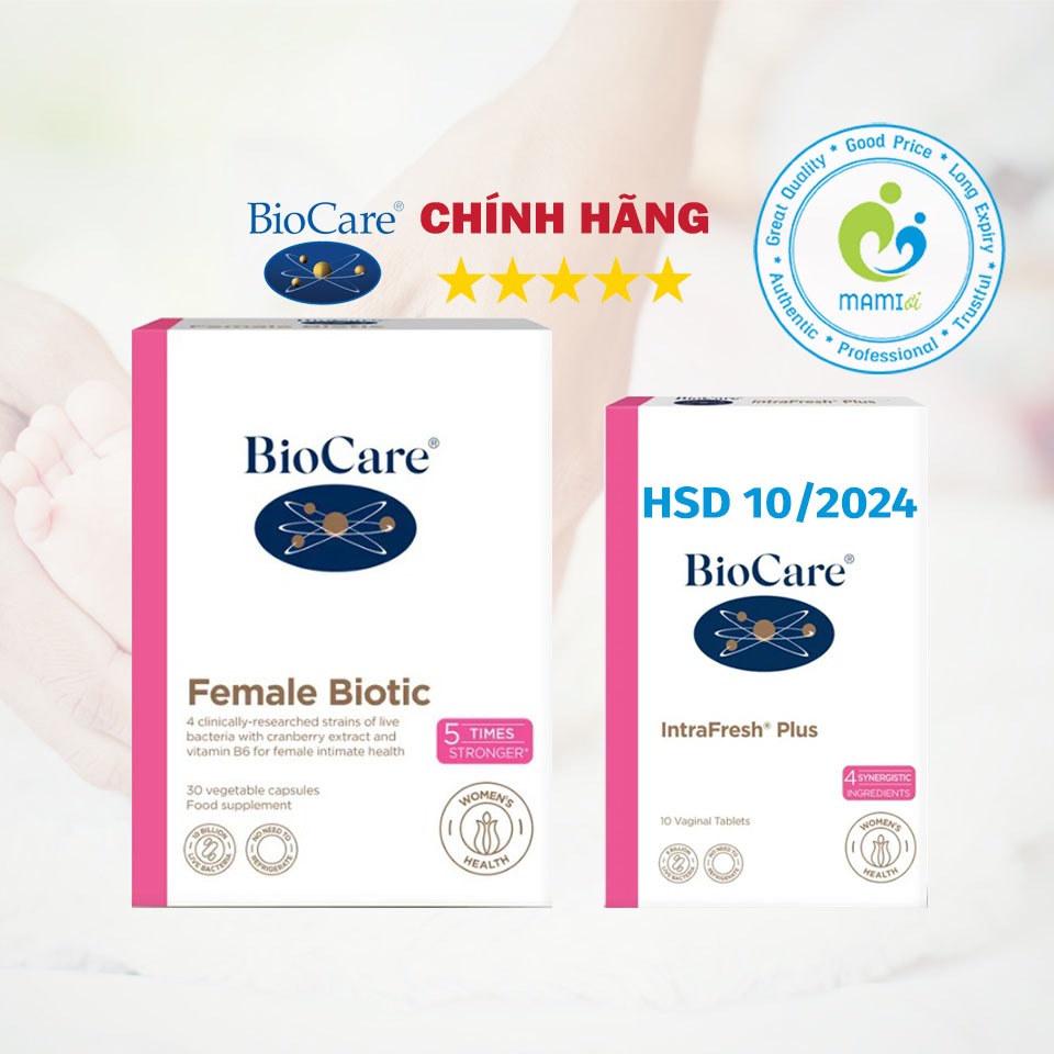 Men vi sinh phụ khoa (30v/10v) hỗ trợ vấn đề vùng kín Biocare Female ...