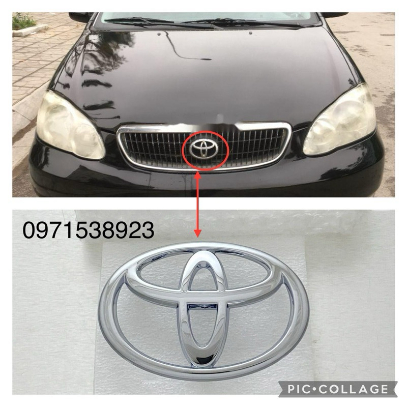 LOGO TRƯỚC ĐẦU XE COROLLA ALTIS 2003-2007 11CM HÀNG CAO CẤP CHÍNH HÃNG ...