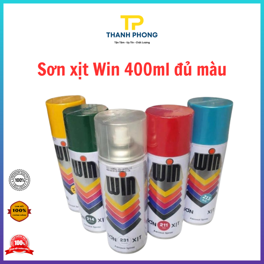 Sơn xịt WIN Spray, chịu nhiệt, sơn xe máy Đủ Màu (400ml) | Shopee Việt Nam