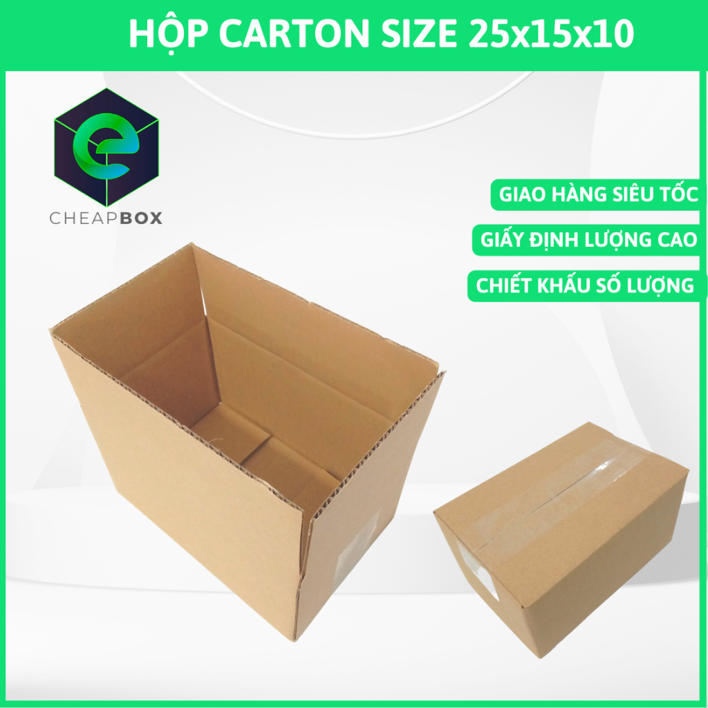 100 hộp carton size 25x15x10 | Shopee Việt Nam