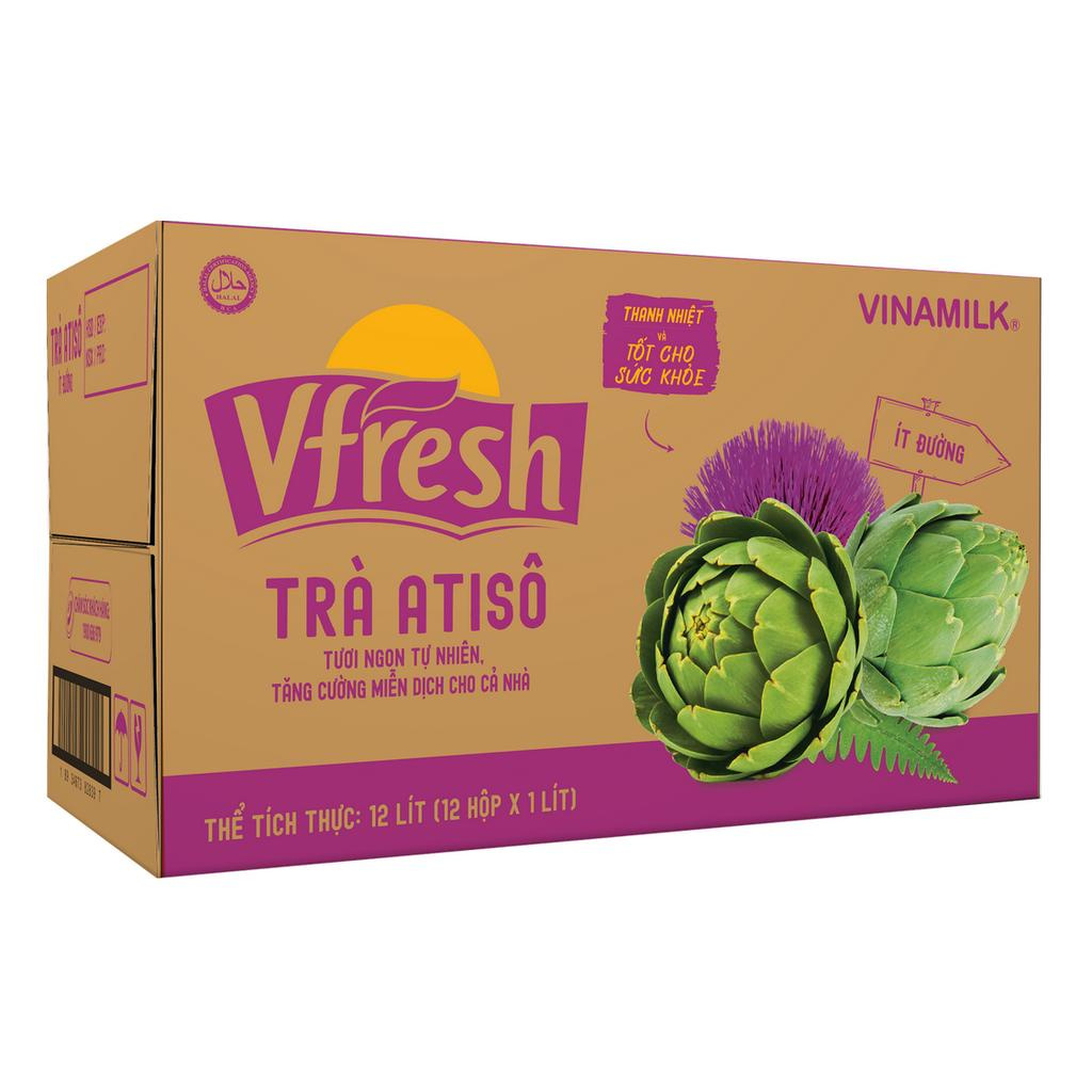 Trà Atiso ít đường Vfresh - Hộp giấy 1L Thùng 12 hộp | Shopee Việt Nam