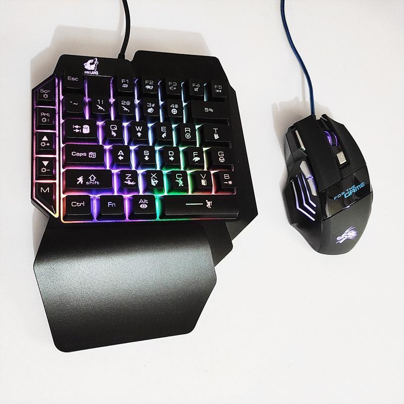 Combo bàn phím chuột gaming Free Wolf K15 Dragon X7 Led 7 màu siêu nhỏ ...