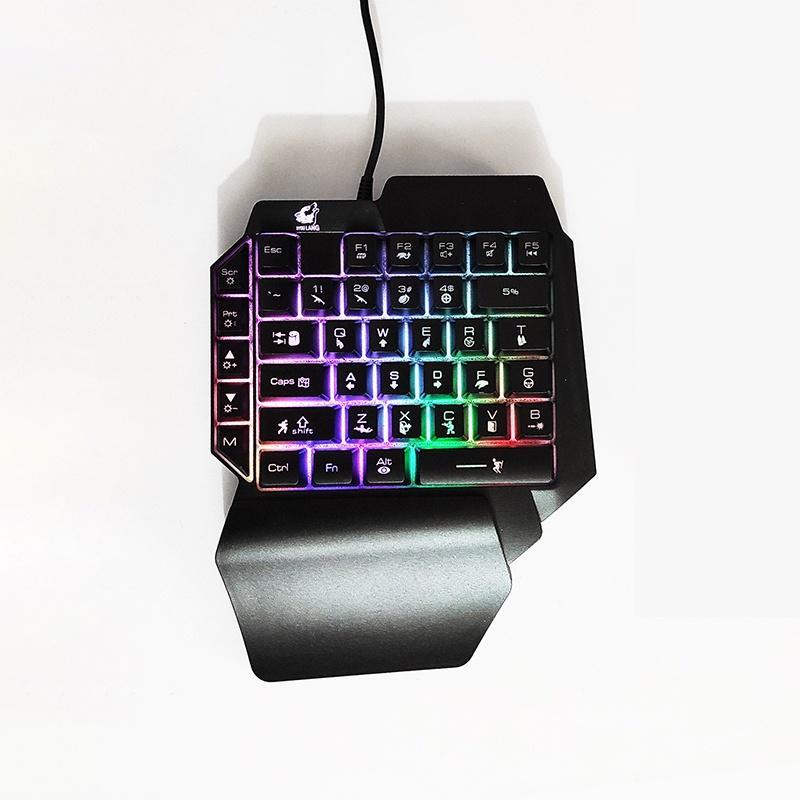 Combo bàn phím chuột gaming Free Wolf K15 Dragon X7 Led 7 màu siêu nhỏ ...