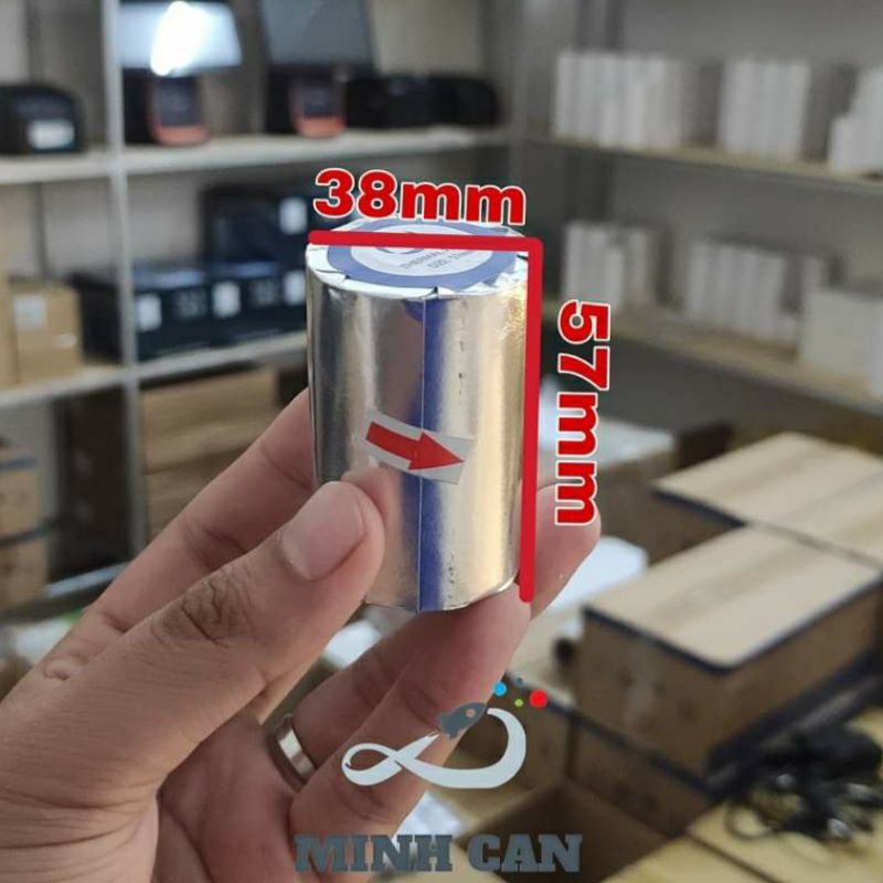 Giấy in bill khổ 58 dùng cho máy pos cầm tay sunmi v1 , v1s , v2 , v2 ...