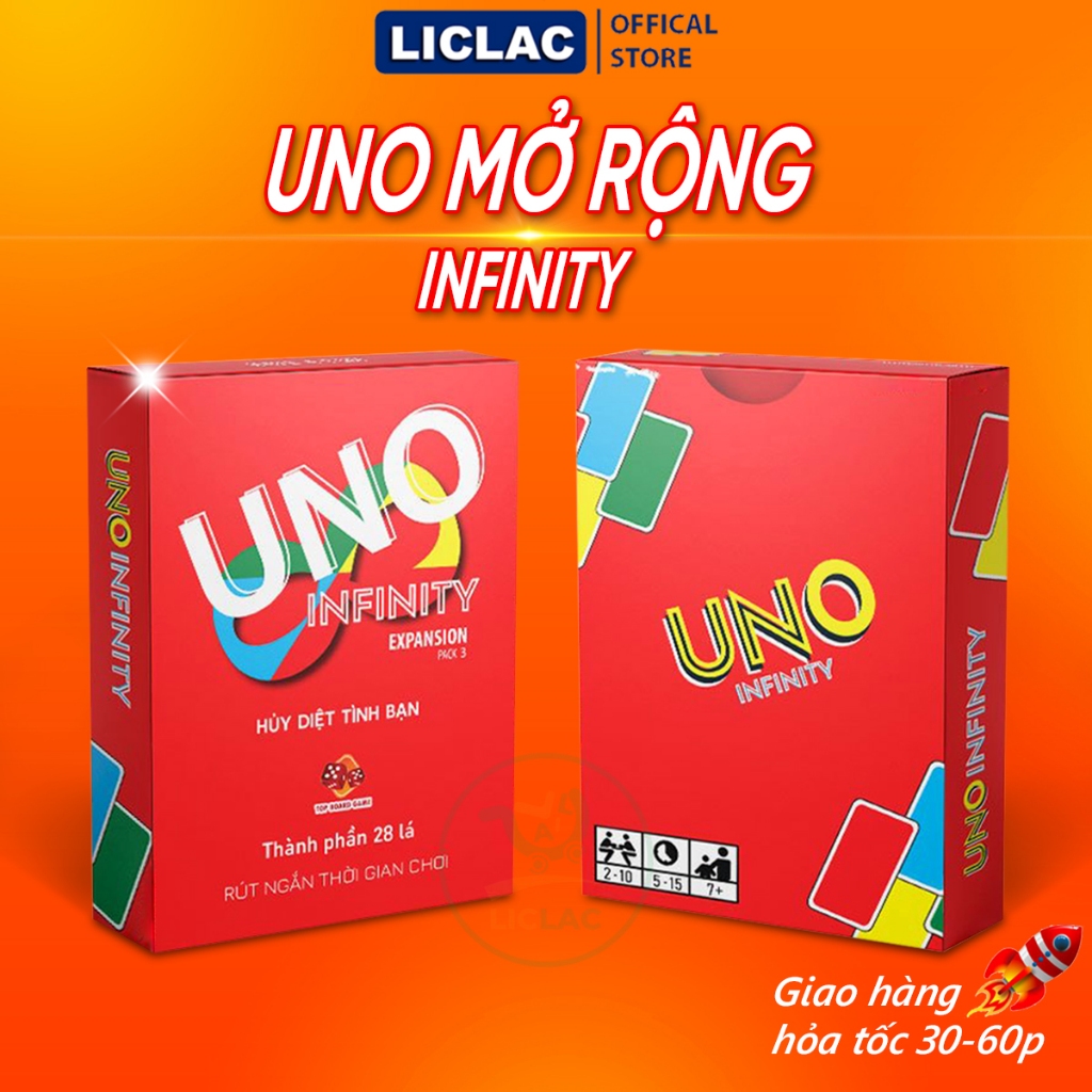Bài UNO Mở Rộng INFINITY giúp rút ngắn thời gian 1 ván chơi,Board Game ...