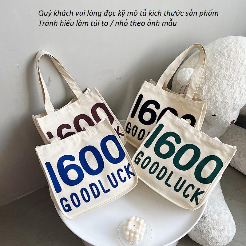 Túi Tote 1600 Có Khóa Kéo Miệng, Túi Tote Vải Canvas Cực Dày , Hình In ...