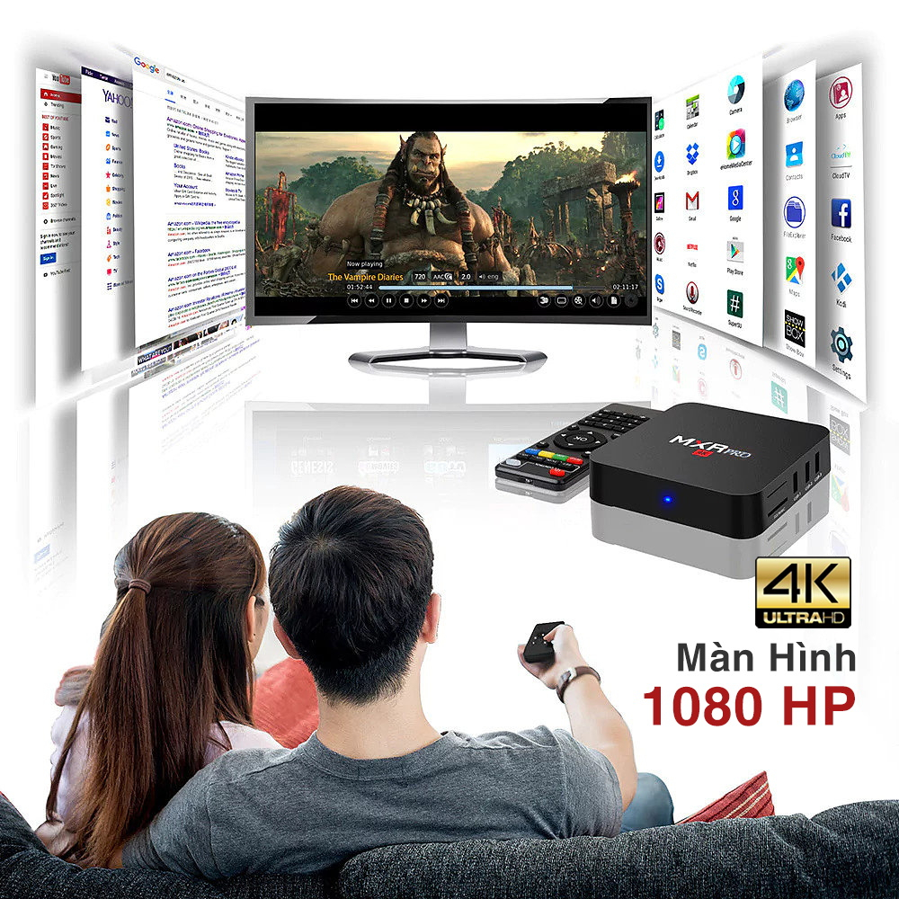 Box tivi android MXQ PRO 4K bản 8G+128GB/16GB+256GB Tiếng Việt Wifi 5G ...