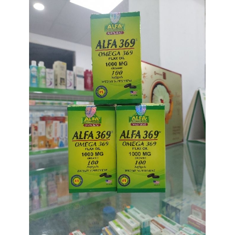 Alfa 369 Flax Oil 1000mg Alfa Vitamins 100 viên – Viên uống dầu cá ...