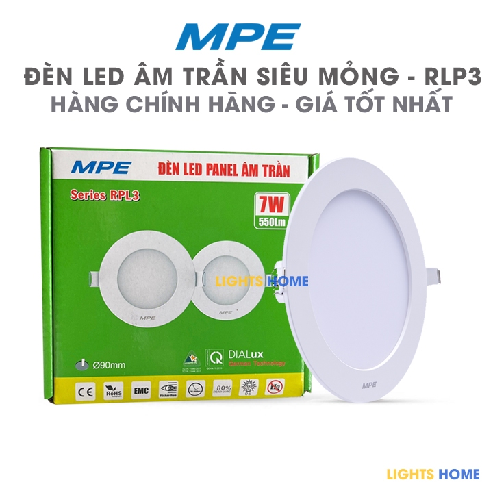 Đèn LED âm trần MPE RPL3 - Thiết kế siêu mỏng, lắp đặt dễ dàng | Shopee ...