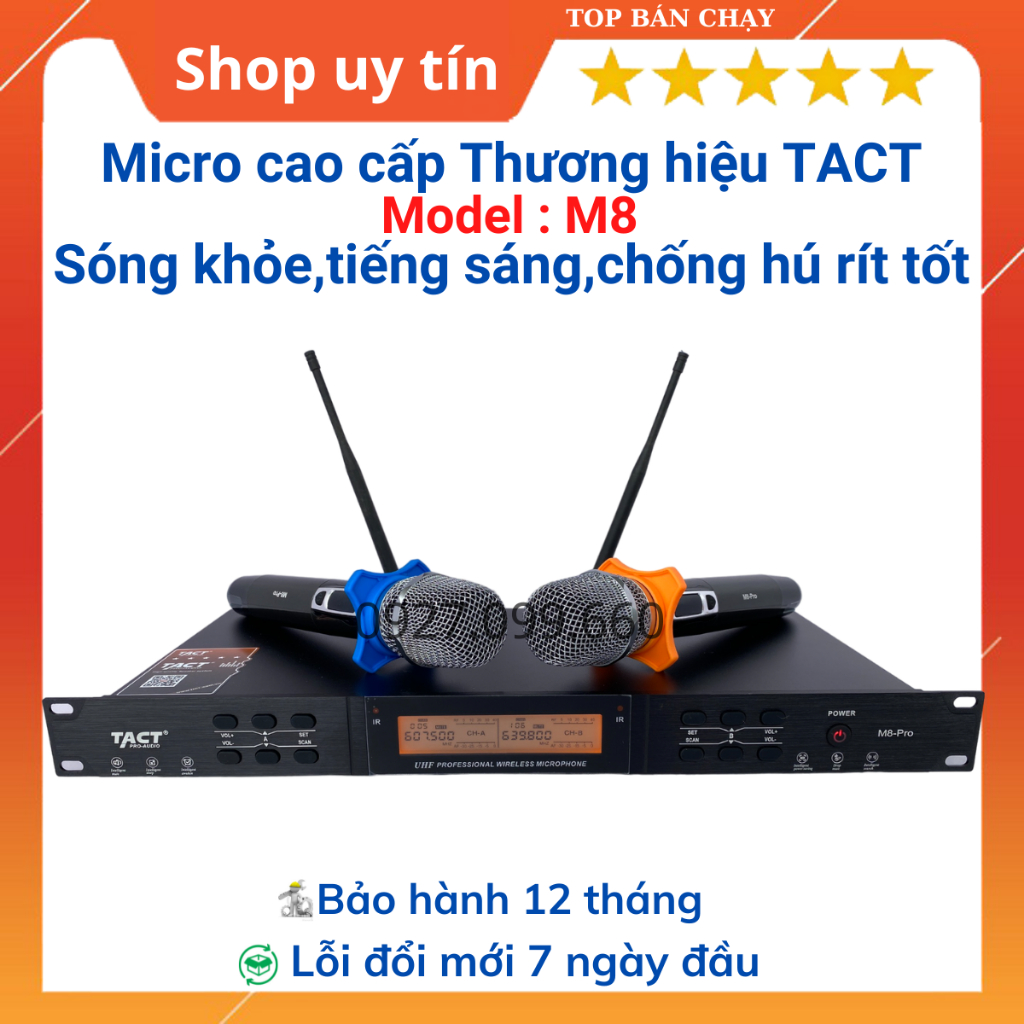 Micro cao cấp thương hiệu TACT Model M8 chất âm hay, tiếng sáng,chống ...