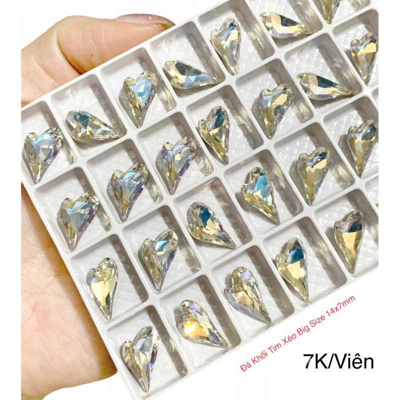 ĐÁ KHỐI TRÁI TIM XÉO Big Size 14x7 loại sáng | Shopee Việt Nam