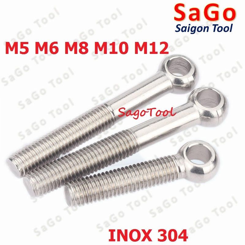 Bulong mắt inox 304, Bu lông mắt cá tròn M5-M12 | Shopee Việt Nam